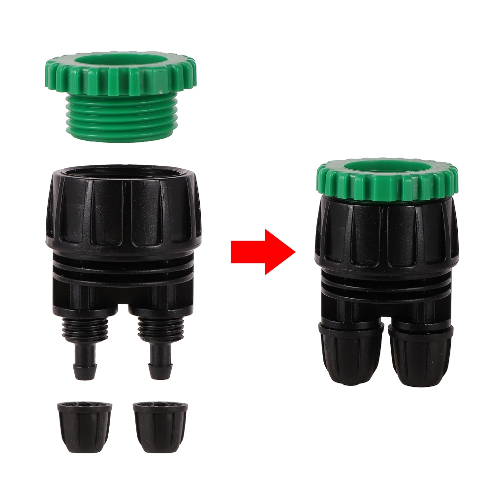 3/4" To 1/2" Female Thread Shunt Adapter 1/4" Hose Pipe 1-Way 2-Way ...