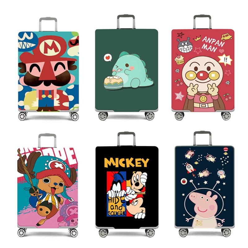 （Free Gift）Cartoon Character Design Luggage Protector Elastic Luggage ...