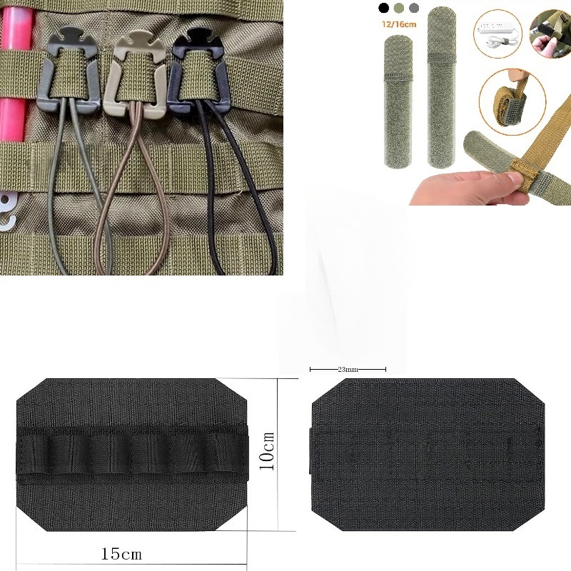 LUC Outdoor Multipurpose Molle Elastic Loop Panel Hook and Loop ...