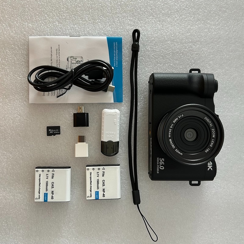 Digital Camera,4K 56MP Point and Shoot Cameras for Photography and ...