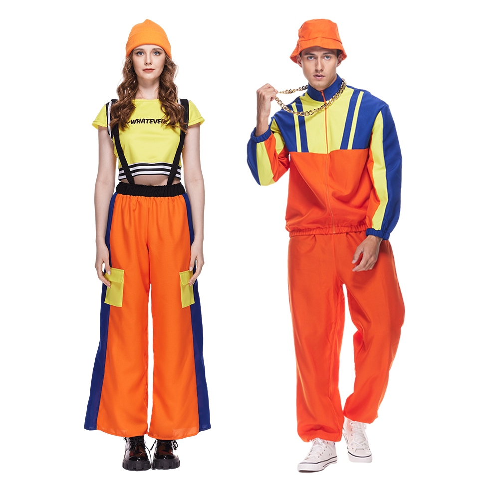 Ready Stock Women Fashion Hip-Hop Rapper Costume Couple 80s 90s Track ...