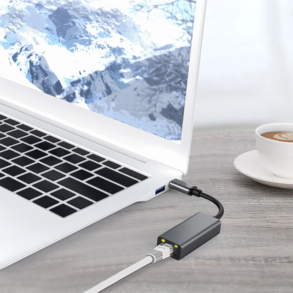 USB Type C Ethernet Adapter Network Card USB Type-C To RJ45 1000Mbps ...