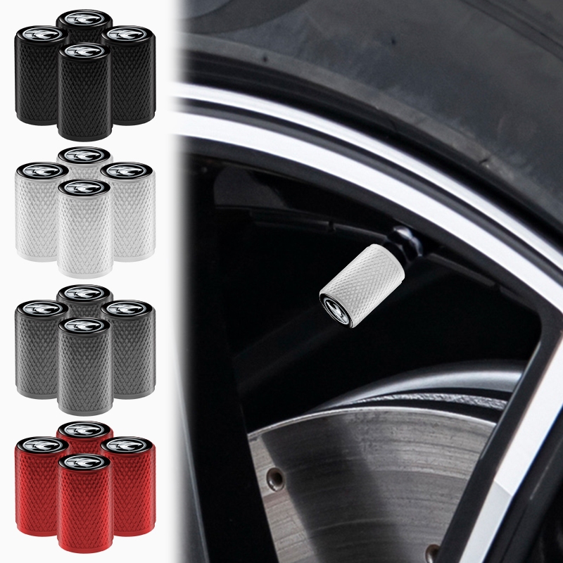 4pcs Upgrade Car Tire Air Cap Screw-on Cylindrical Car Logo Wheel Tyre ...