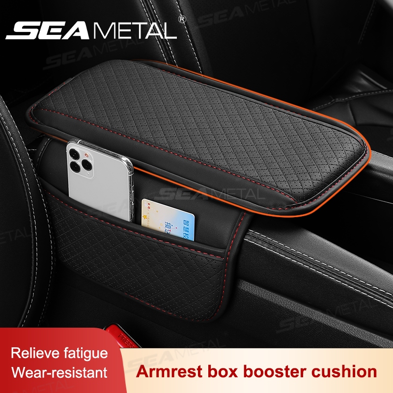 SEAMETAL Car Armrest Box Cushion Center Console Storage Bag ...