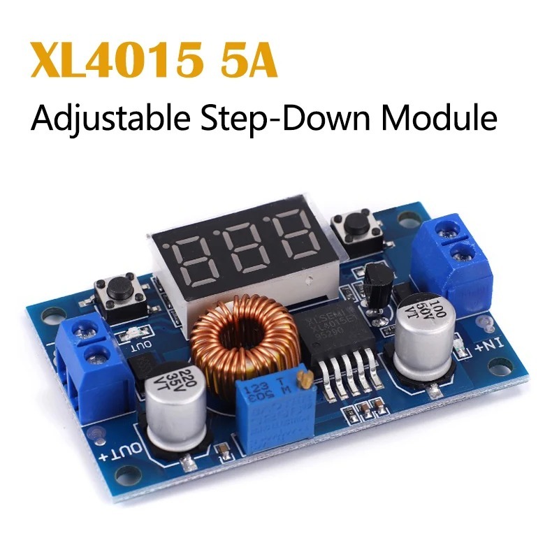 XL4015 High power 5A 75W DC-DC Adjustable Step-down Charger Module Step Down Buck Converter LED ...