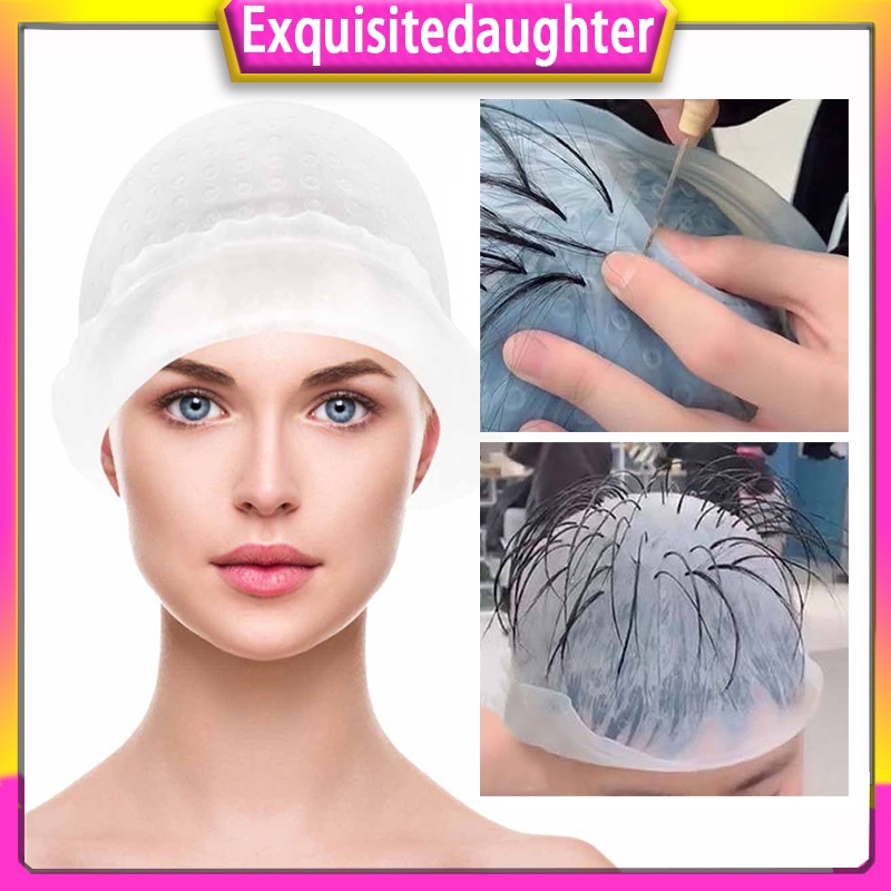 Reusable Silicone Highlight Dye Cap Hair Colouring Cap Hair Color ...
