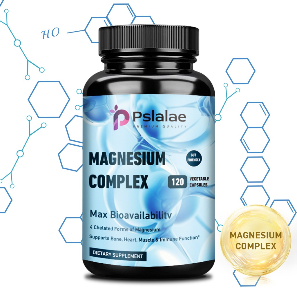 MAGNESIUM COMPLEX - 4 Chelated Forms - Supports Bone, Heart, Muscle ...