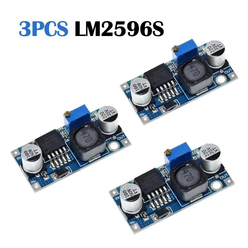 3PCS LM2596 DC to DC Buck Converter Voltage Regulator 3.0-40V to 1.5-35V Buck Converter Power ...