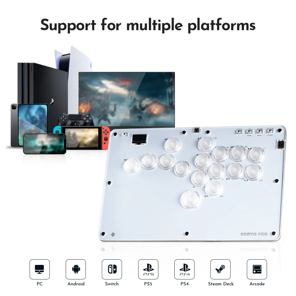 ⭐⭐⭐Haute42 Joystick Arcade Hitbox Controller Button Rim leverless ...