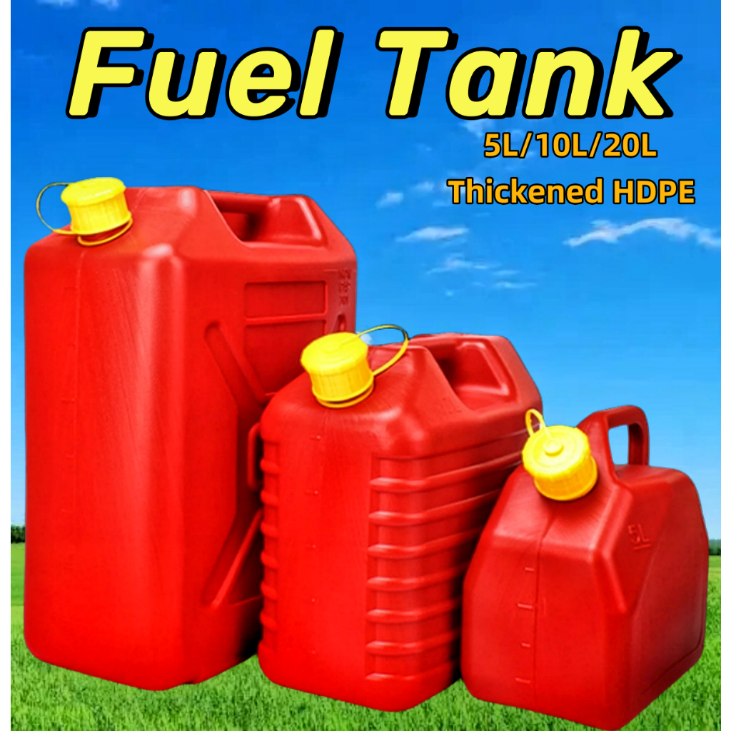 5L10L20L Gasoline Tank Jerry Can petrol HDPE reserve fuel tank Oil Tank MotorcycleTong Minyak ...