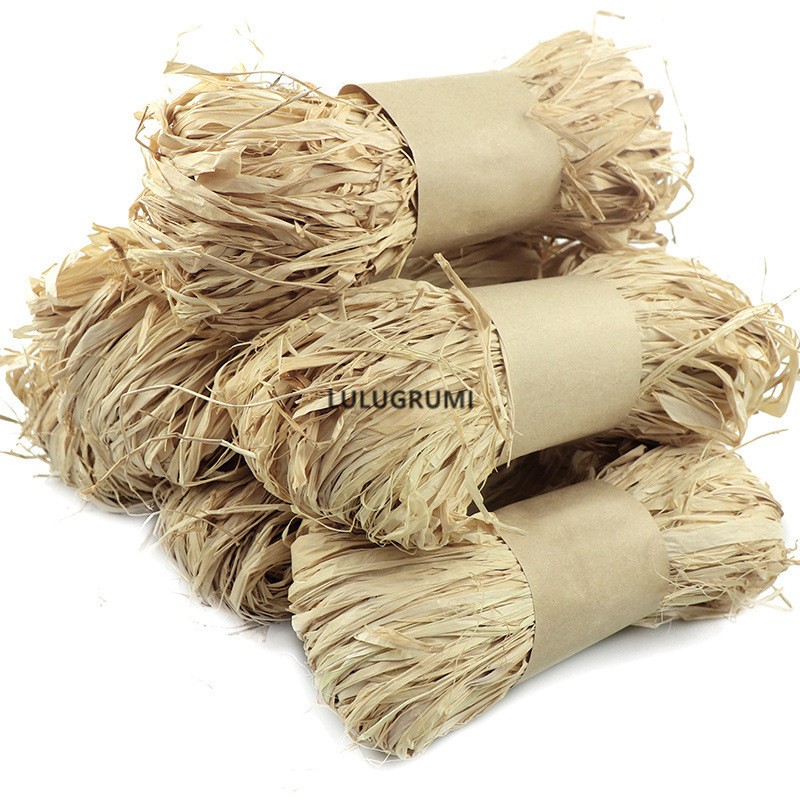 Natural Raffia Grass Rope Handmade DIY Lafite Straw Hat raw materials ...