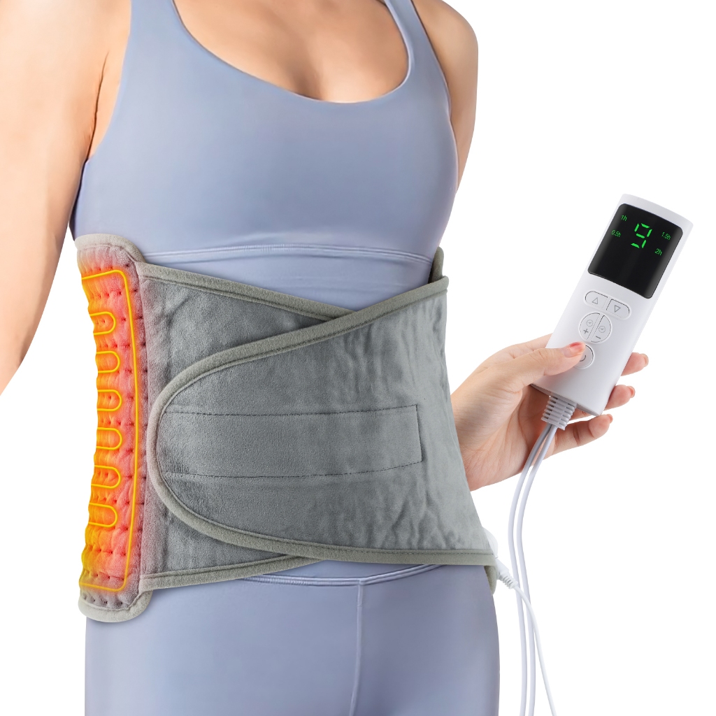 Electric Heating Pad, Waist Heated Pad with LCD Controller, 9 Heating ...