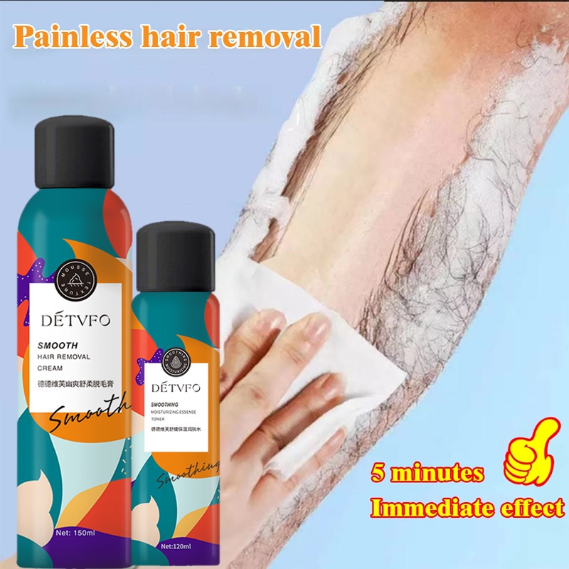 Painless Hair Removal Spray Neutral Armpit Arm Hair Removal Mousse Hair ...