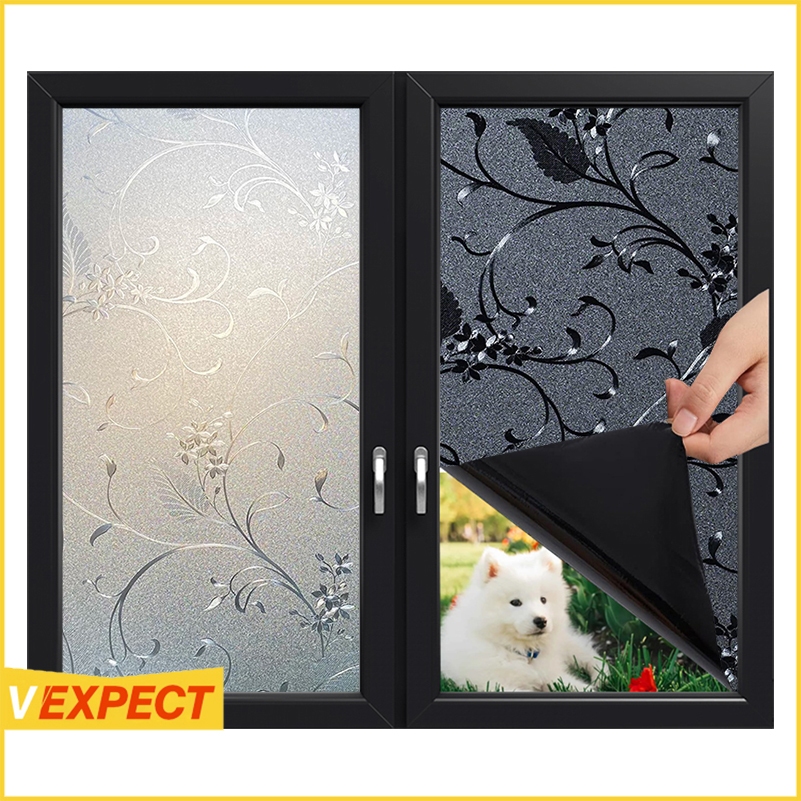 Privacy Window Film Sticker Frosted Glass Window Paper,Total Blackout ...