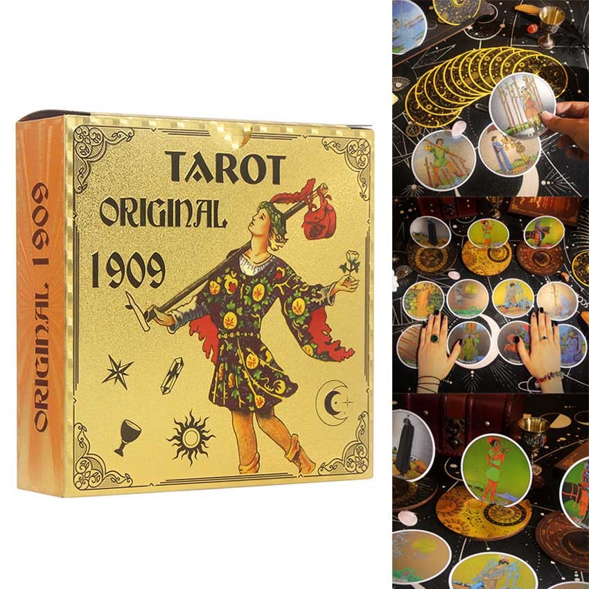 PVC Classic Learning of Plastic Circular Card Deck Tarot Games 10x10 cm ...