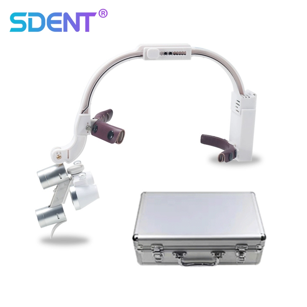 Dental Head-Mounted Magnifying Glass 3.5 Times 2.5 Times Configuration ...