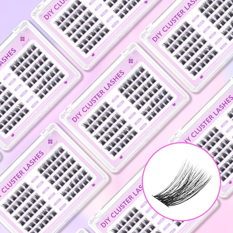Genielash Superfine Band Eyelash Extensions by Yourself Segmented Lashes 3-Step Lash Hack False ...