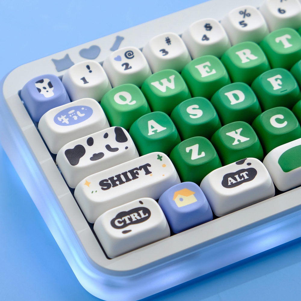XOA MOA Profile Keycaps Dairy Cow Ranches Keycaps PBT Dye Sublimation ...