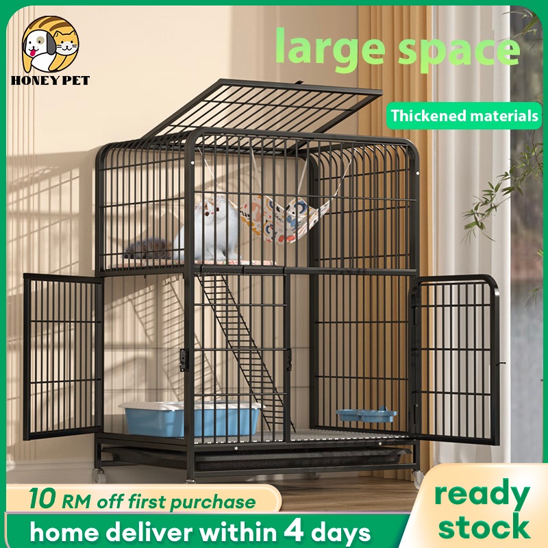 Large Cat cage Sangkar Kucing Besar 2 3Tingkat 4 level Cat house Indoor ...