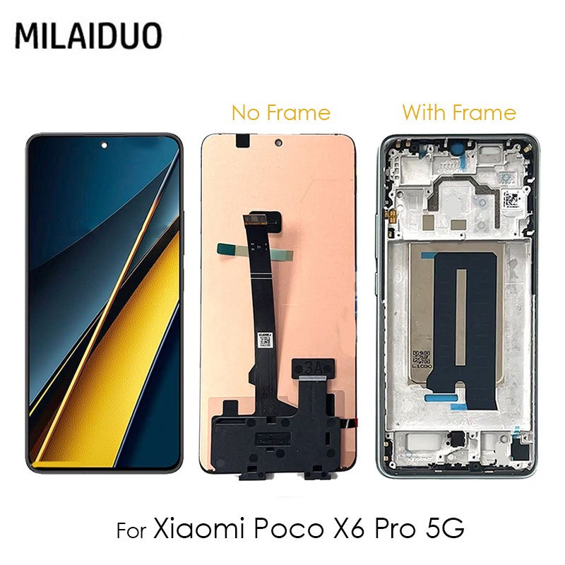 6.67" Original AMOLED / TFT For Xiaomi Poco X6 Pro 5G 2311DRK48G LCD With Touch Screen Digitizer ...