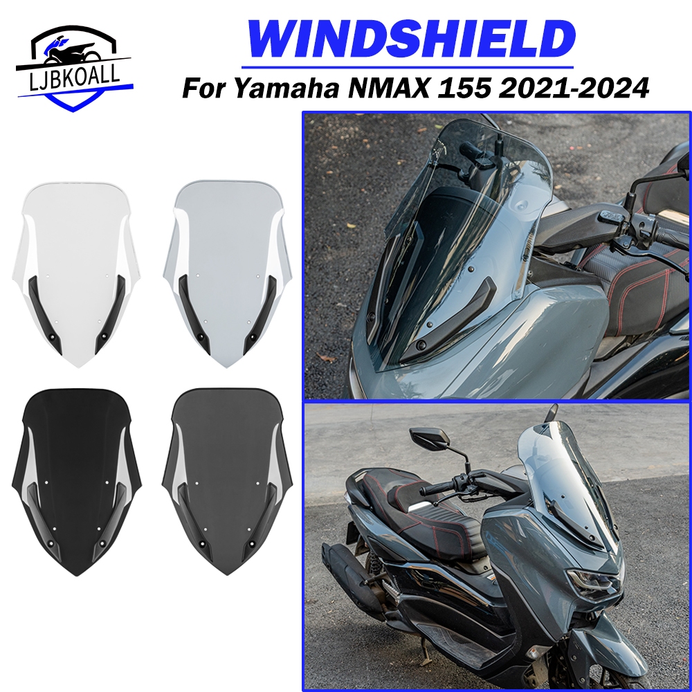 LJBKOALL N-MAX155 NMAX155 125 Windshield Windscreen for Yamaha N-MAX ...