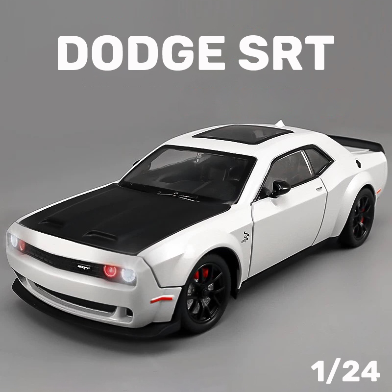1:24 Scale DODGE Challenger SRT Alloy Car Model Die cast Car Sound ...