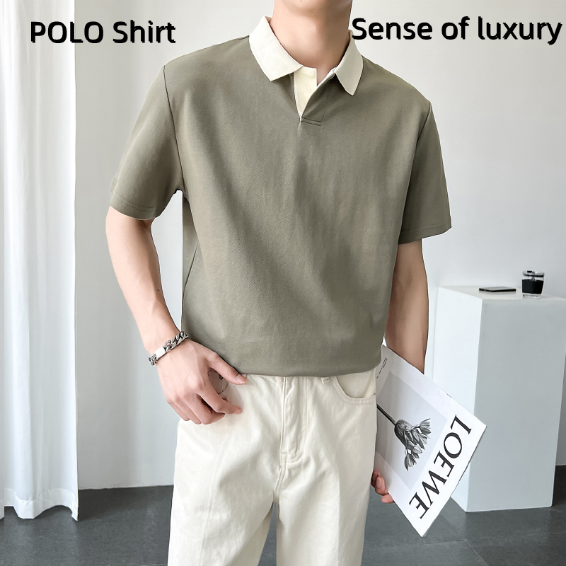 Pixie polo shirt men's short-sleeved summer new high-end men's fashion brand high-end business ...