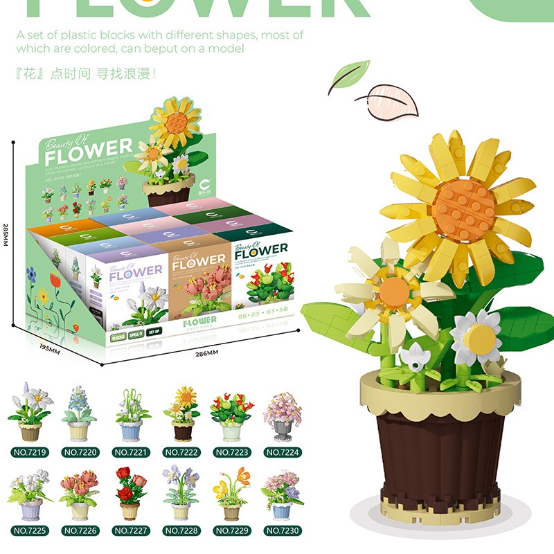 Eternal Flowers Assembly building Blocks Puzzle Toys girls Gifts ...