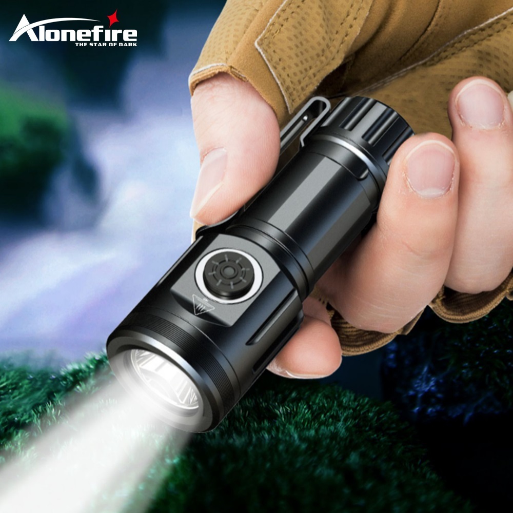 Alonefire X49 Mini Flashlight High Bright Type-C USB Rechargeable ...