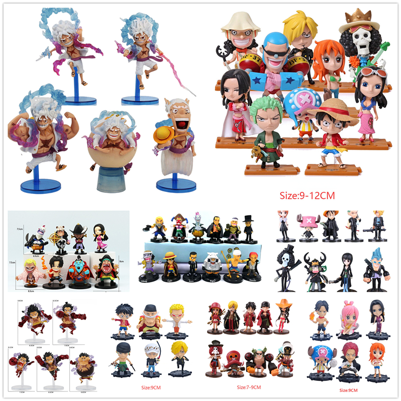 9/6 Pcs Set One Piece Luffy Zoro Ace Nami Sanji Usopp Chopper Shanks ...