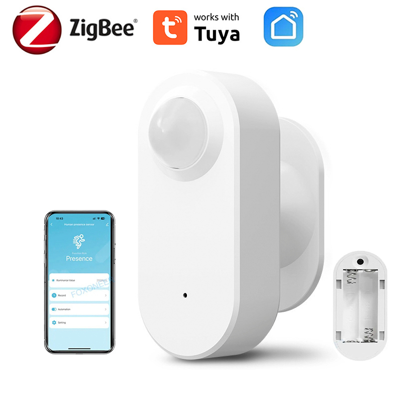 Tuya Zigbee Smart PIR Motion Sensor Human movement Detector Battery powered Support Zigbee 2mqtt ...
