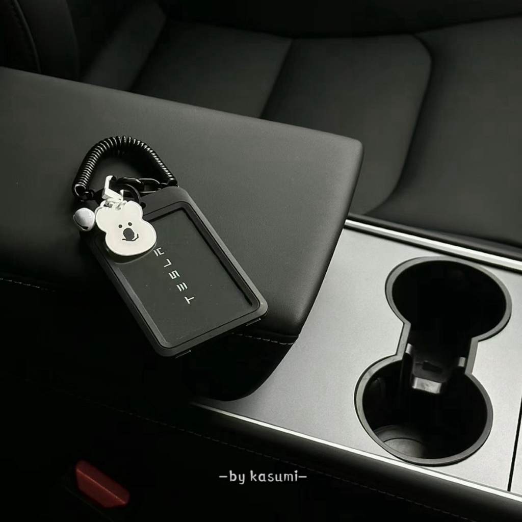 Koala Card Holder Suitable Tesla Model 3/y Car Card Keychain Integrated ...