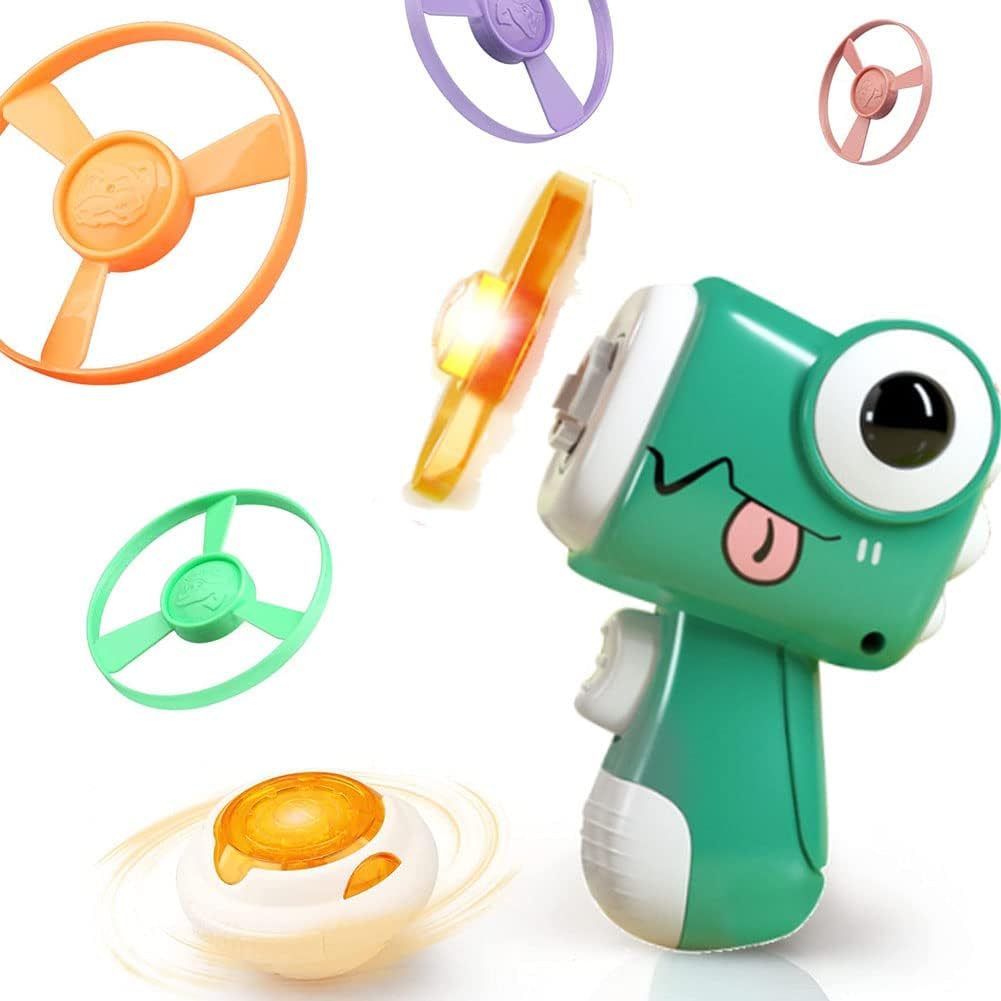 Outdoor Flying Toys Fruit Dinosaur Theme 3IN1Flying Disc Launcher Kids ...
