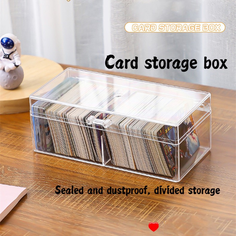 Card Storage Box Transparent Acrylic Partition Box Card Sorting Box ...