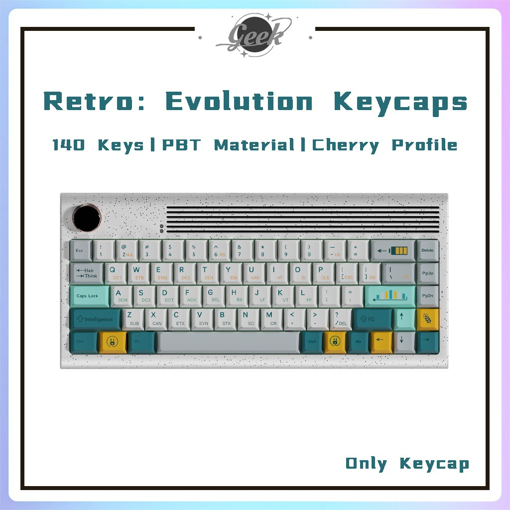 Retro Evolution Keycaps PBT Dye-sub Cherry Profile Keycap Custom ...