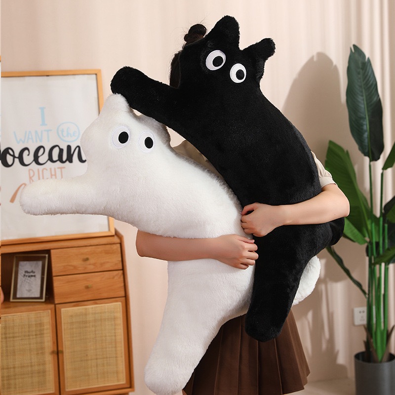 Dopamine cat plushie pillow cat plush toy doll long pillow girls ...
