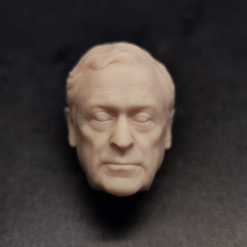 Unpainted 1/12 Scale Butler Alfred Pennyworth Head Carved Model Fit For ...