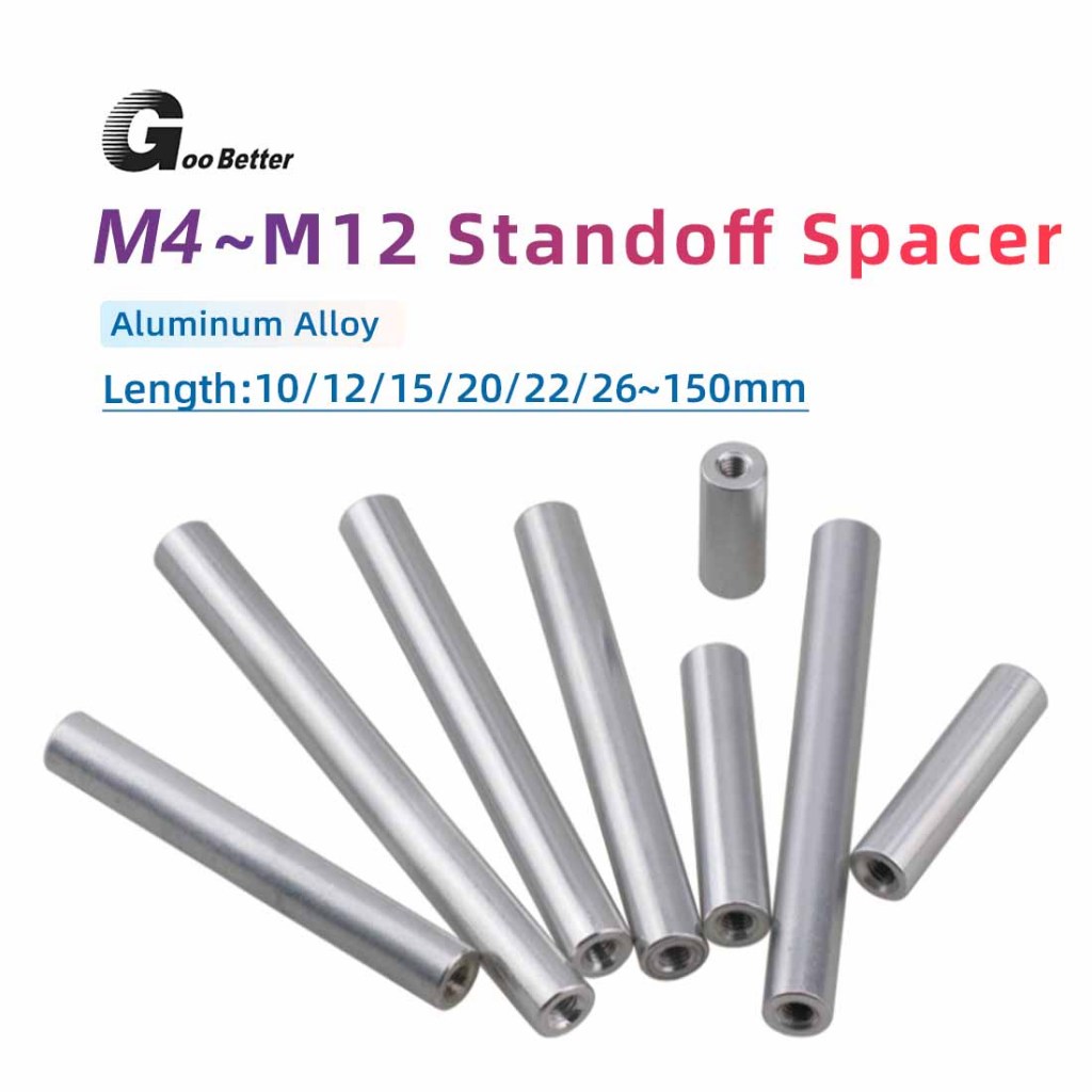 M4-M10 Aluminum Round Threaded Sleeve Standoff Pillar Long Nut ...