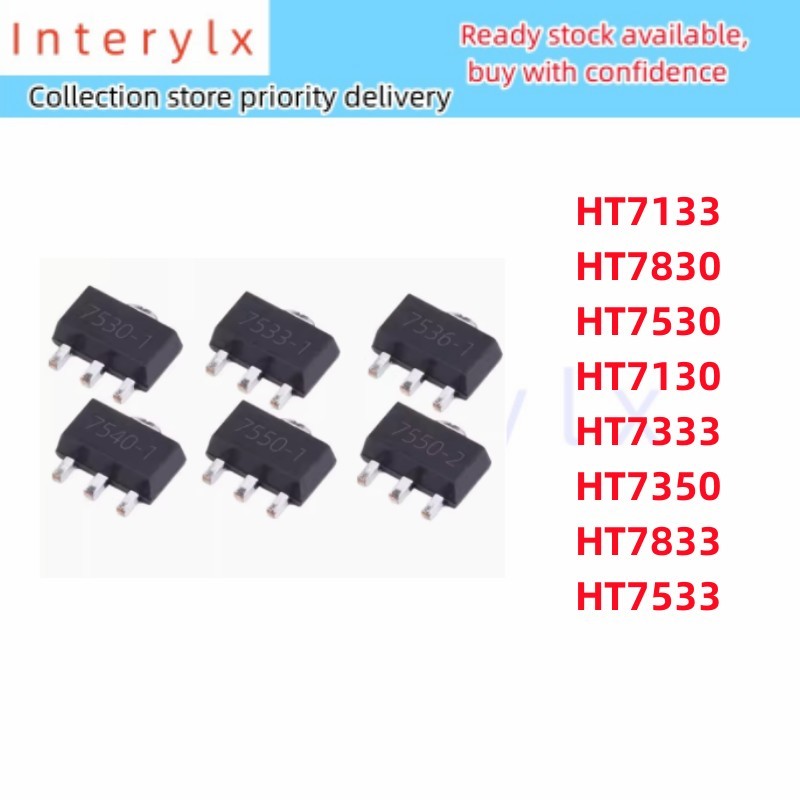 10pcs HT7133 HT7333 HT7350 HT7833 HT7533 HT7830 HT7130 HT7530 SOT-89 ...