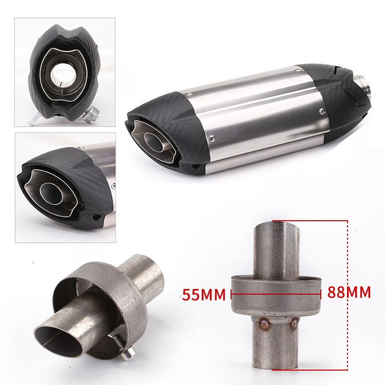 Removable Motorcycle Exhaust Pipe Muffler DB Killer Pipe Baffle Exhaust ...