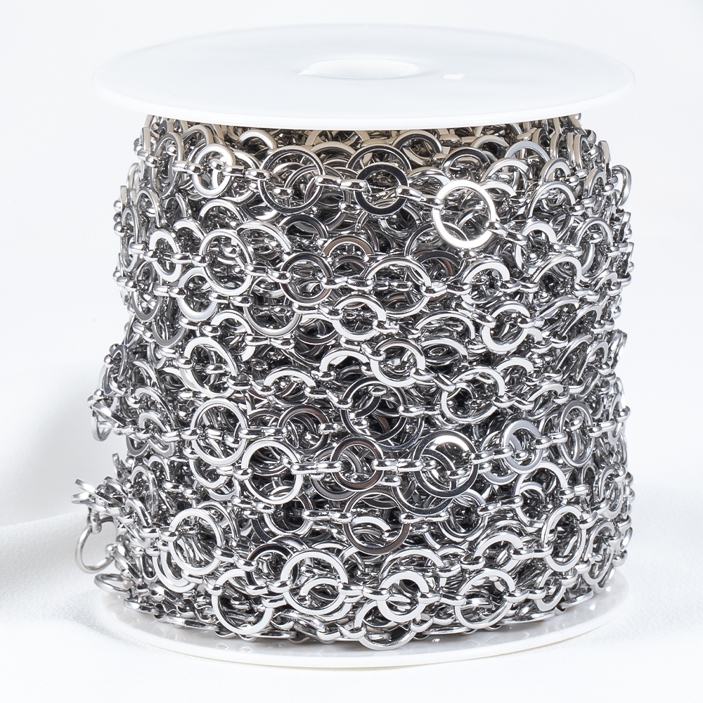 1Meters Stainless Steel O-Ring Chain 8mm 10mm Circle Links Necklace ...
