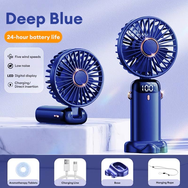 5 Modes Portable Fan 5000mA Battery Spray Fan USB Charging Handheld Fan ...