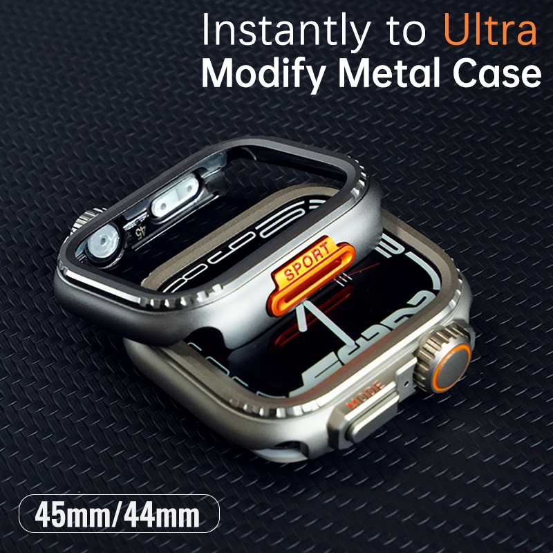 Full Metal Ultra Modify Case for iWatch 45mm 44mm Watch Case [Instantly ...
