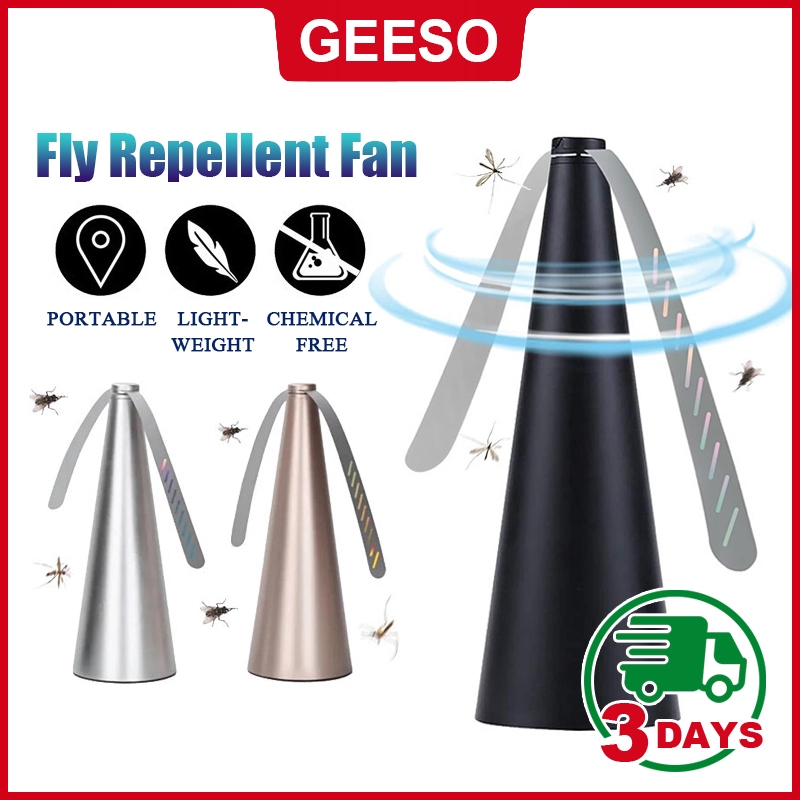 GEESO Electric Fly Repellent Fan Leaf Mosquito Repellent Table Food ...