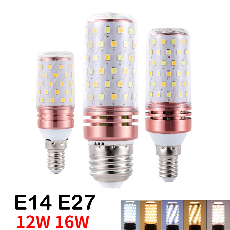 12W 16W LED Light Bulb E27 E14 220V Corn Bulbs Tricolor Lamp Light ...