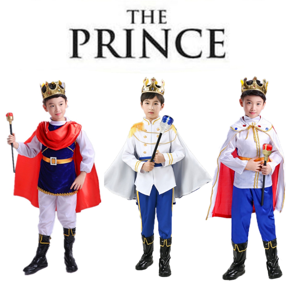 Royal Prince Costume for Boys, King Costume for Kids, King Cape Prince Outfit Dress Up Halloween ...