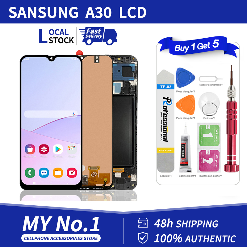 TFT LCD with Frame for Samsung Galaxy A30 / A50 / A50S /A305/A505/A507 LCD Display Touch Screen ...