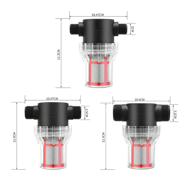 1/2'' 3/4'' 1'' Male Thread Garden Filter Plastic Transparent ...