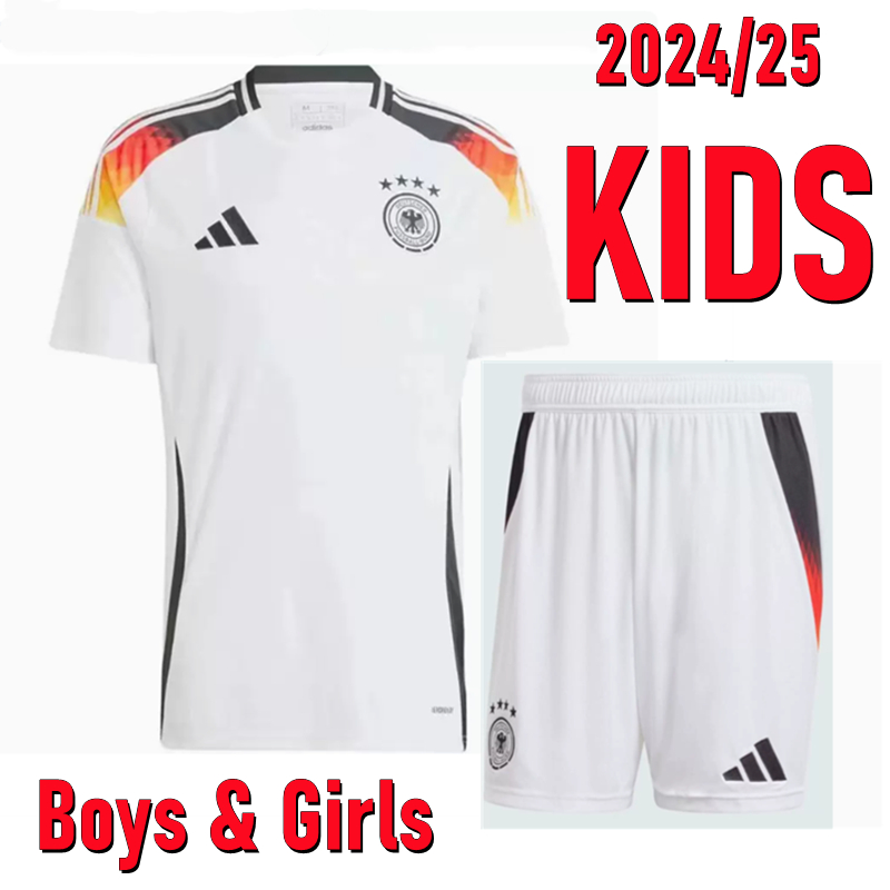 Kids Germany Soccer Set White 2024 European Cup KROOS MUSIALA HAVERTZ ...