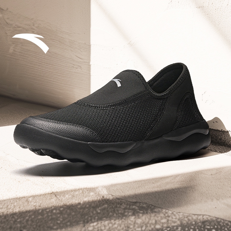 ANTA Men Loafer Slip On Walking Shoes Soft Lightweight Jogging Sports